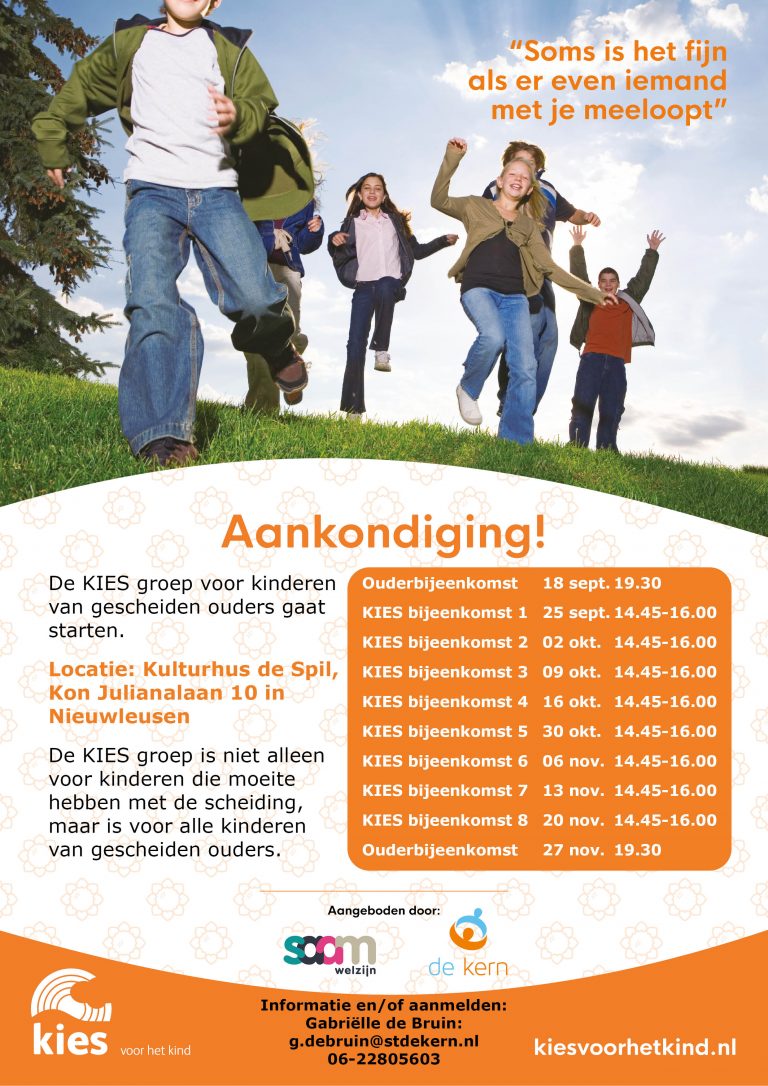 KIES – Kinderen In Een Scheiding – start training 18 september 2023